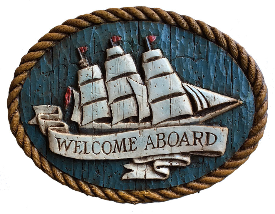 Nautical Wall Decor Welcome Aboard Sign – PIAZZA PISANO