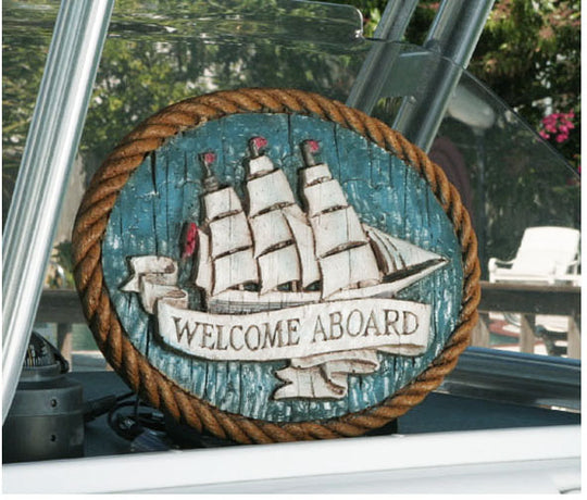 Nautical Wall Decor Welcome Aboard Sign – PIAZZA PISANO